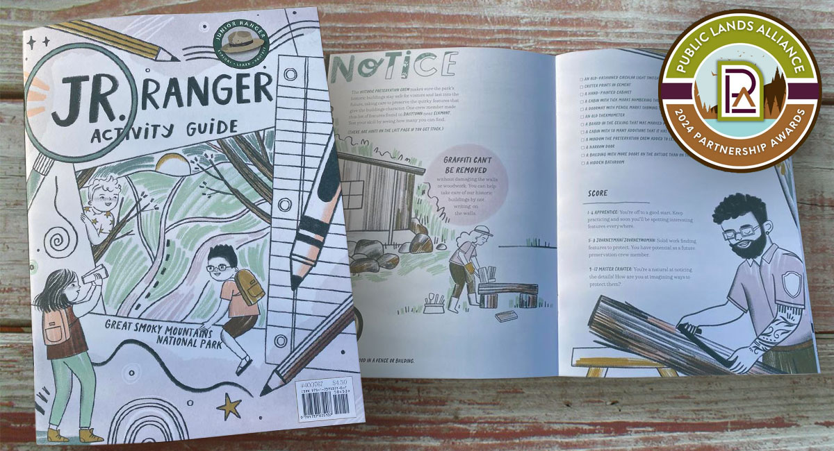 Junior Ranger Activity Guide wins national award