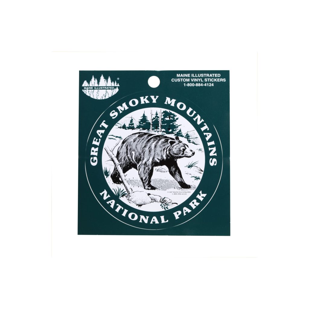 Great Smoky Mountains National Park Round Black Bear Sticker | Smokies Life