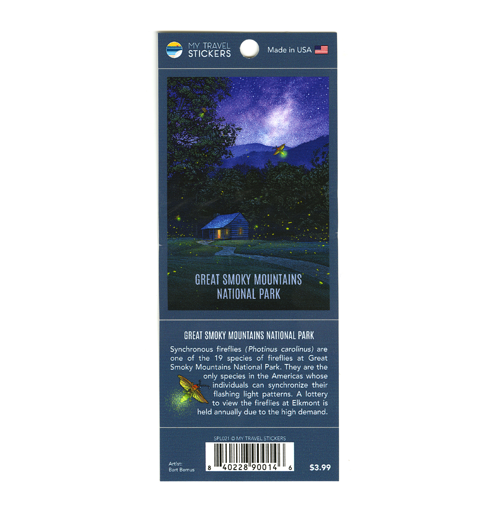 Great Smoky Mountains National Park Firefly Sticker | Smokies Life