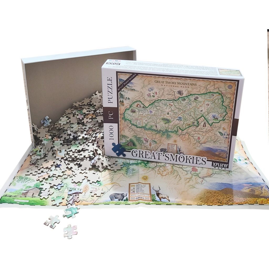 Great Smoky Mountains National Park Map 1000 Piece Puzzle | Smokies Life